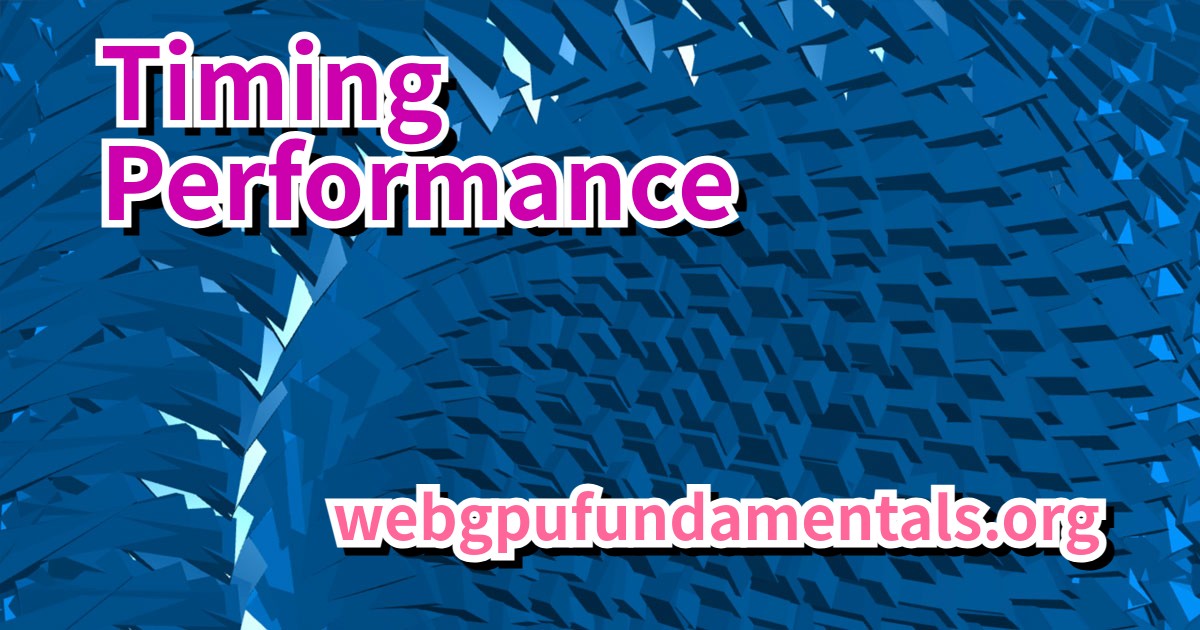 WebGPU Timing Performance